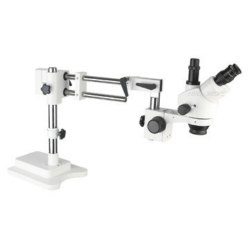 China Binocular Boom Stand Stereo Zoom Microscope Double Arm For PCB Inspecition supplier