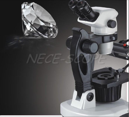 China Binocular Light Jewelers Zoom Gem Stereo Microscope With 20X Reticle Eyepiece supplier