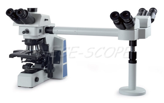 China Fluorescent Light Multi View Microscope Double Layered DIS With 187mm X166mm Stage supplier