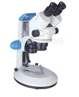 China 7x - 45x  Binocular Zoom Stereo Microscope With Vertical Sector Base supplier