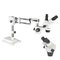 Binocular Boom Stand Stereo Zoom Microscope Double Arm For PCB Inspecition supplier